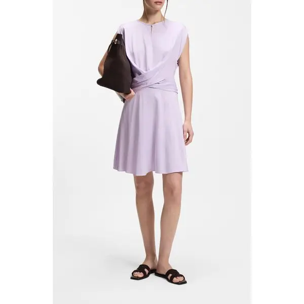 BOSS Devari Wrap Bodice Dress - Lavendar Tide