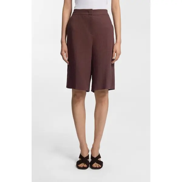BOSS Tianala Wide Leg Shorts - Mocha