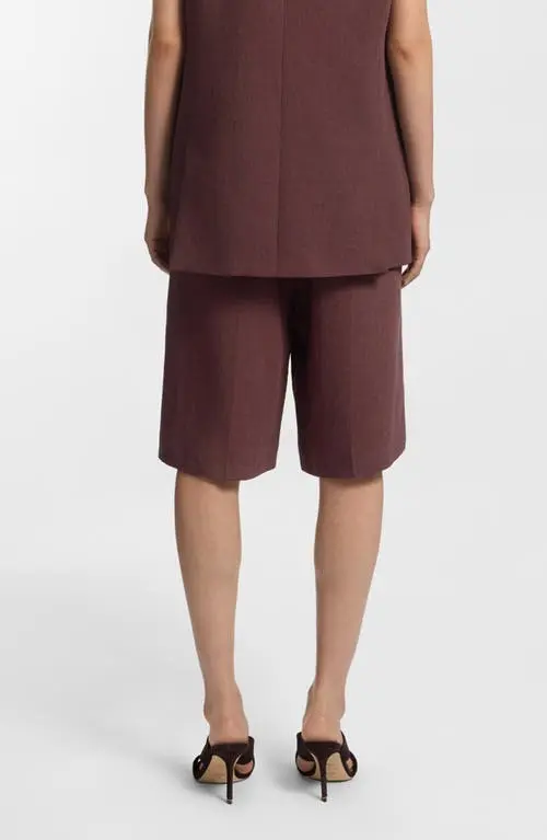 BOSS Tianala Wide Leg Shorts - Mocha