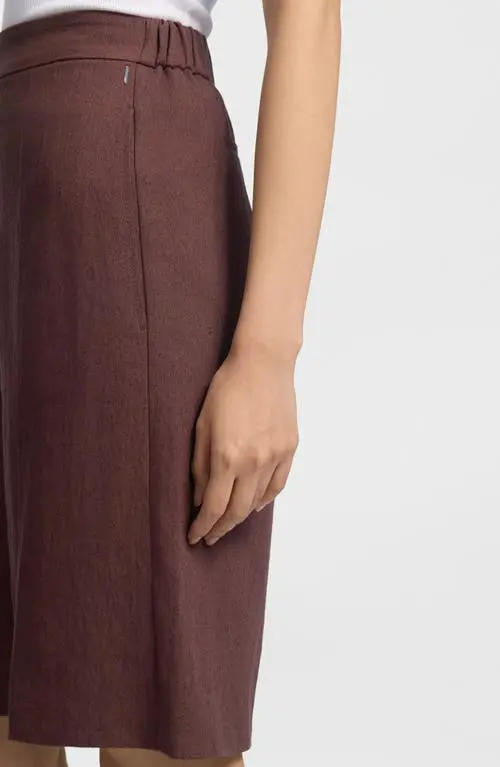 BOSS Tianala Wide Leg Shorts - Mocha