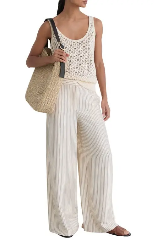 REISS Margot Woven Shoulder Bag