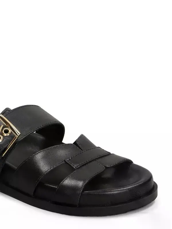 AREZZO Buckle Fastening Leather Flat Sandals