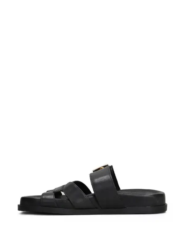 AREZZO Buckle Fastening Leather Flat Sandals