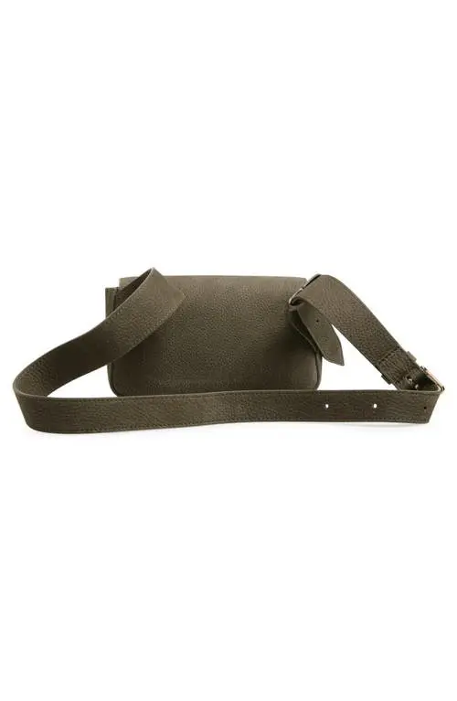 MANSUR GAVRIEL Box Sling Leather Crossbody Bag - Algae