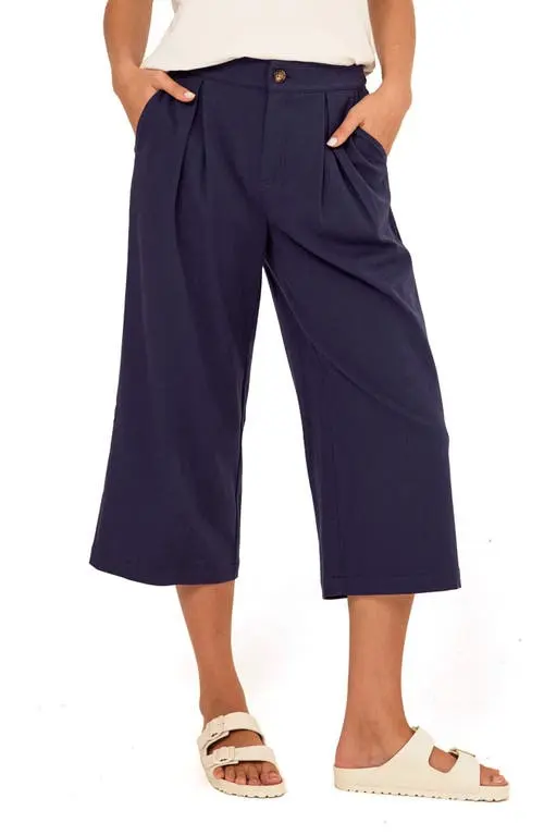 THREADS 4 THOUGHT Mikki Pleated Stretch Twill Crop Pants - Stargazer