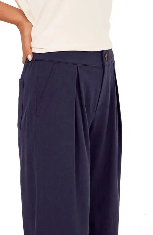 THREADS 4 THOUGHT Mikki Pleated Stretch Twill Crop Pants - Stargazer