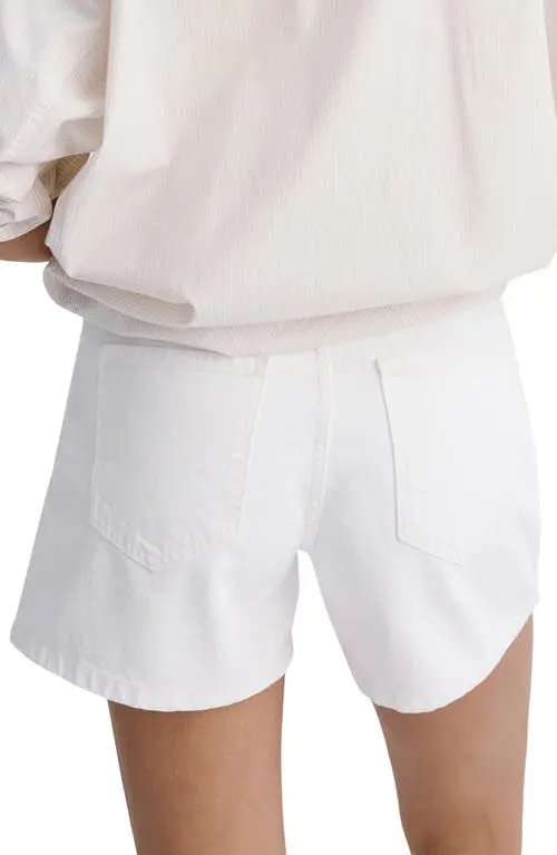Mango Denim Straight-leg Shorts - White