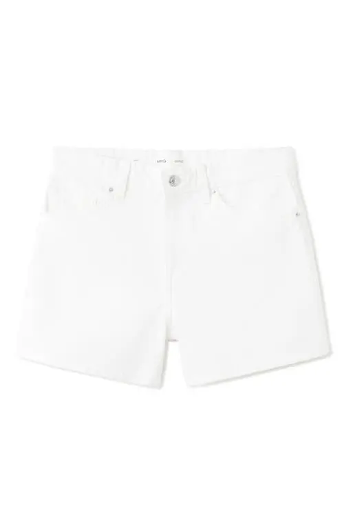 Mango Denim Straight-leg Shorts - White