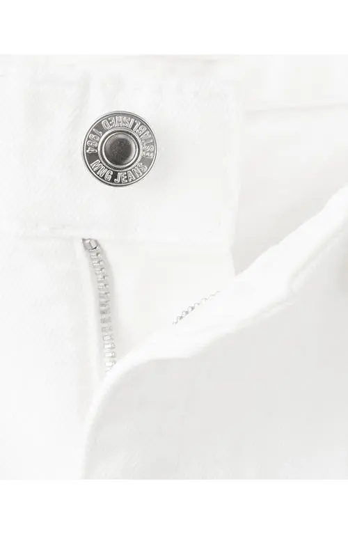 Mango Denim Straight-leg Shorts - White