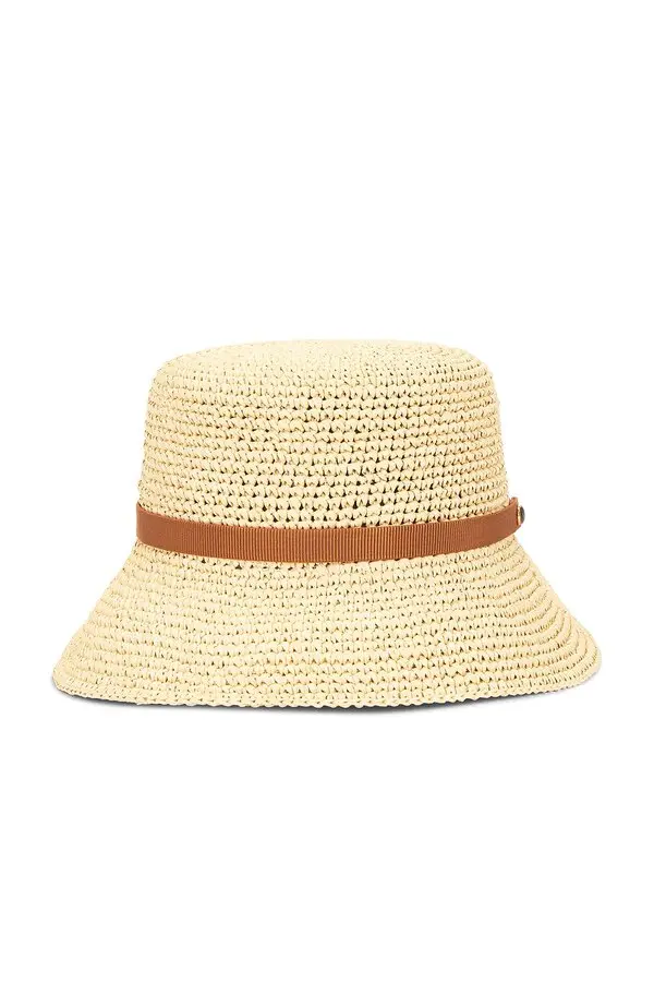 Valentino Garavani Vlogo Signature Crochet Bucket Hat - Naturale  Selleria  Marrone  & Oro