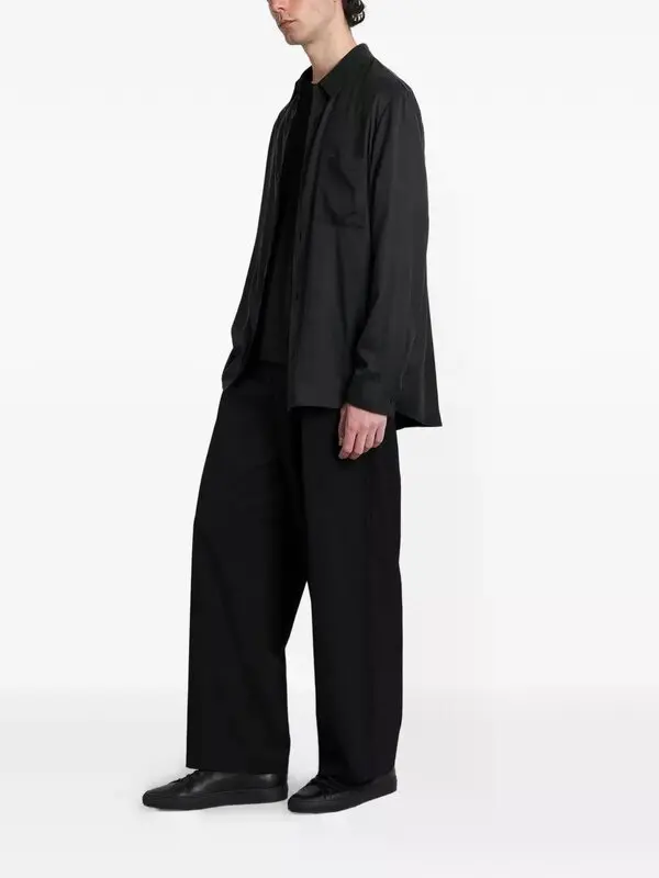 Attachment Pleated Wide-leg Trousers