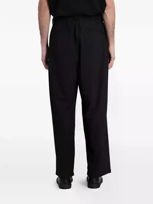 Attachment Pleated Wide-leg Trousers