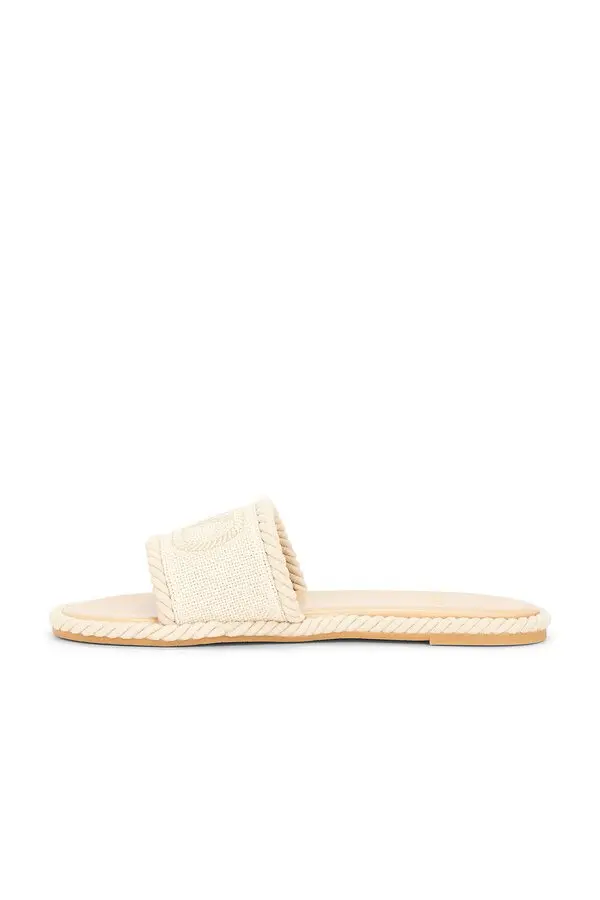 Valentino Garavani Vlogo Torchon Slides - Ecru