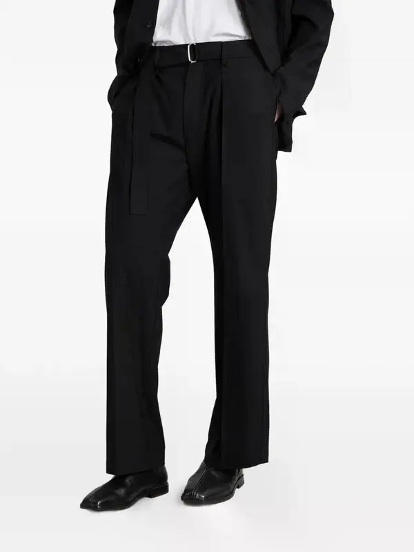 Attachment Belted Pleated Trousers
