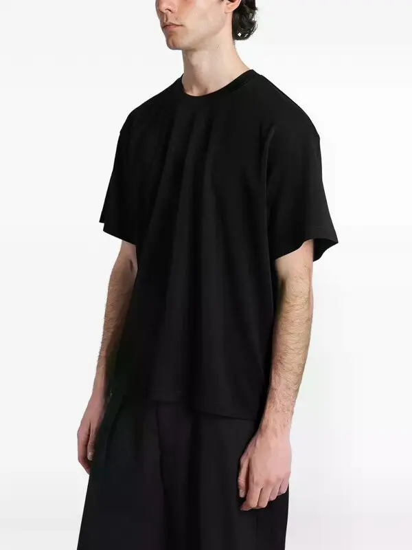 Attachment Crew-neck Short-sleeve T-shirt - Black