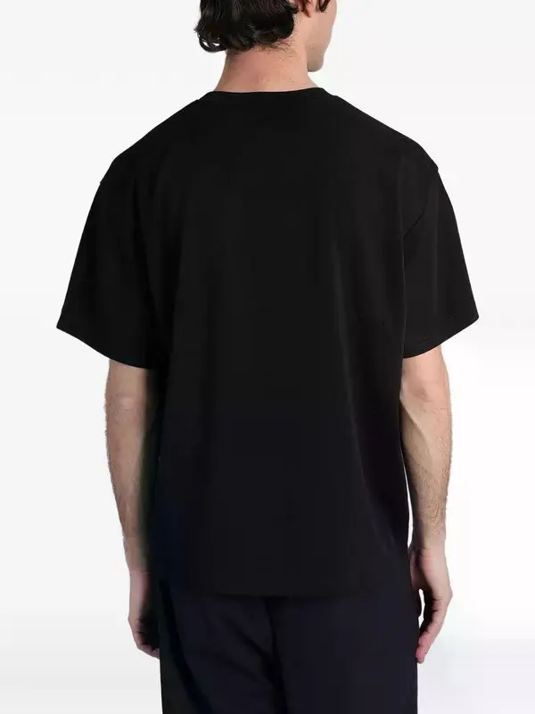 Attachment Crew-neck Short-sleeve T-shirt - Black