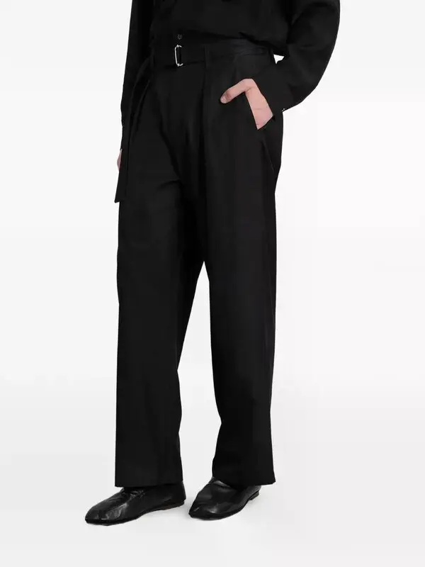 Attachment Belted Pleated Trousers
