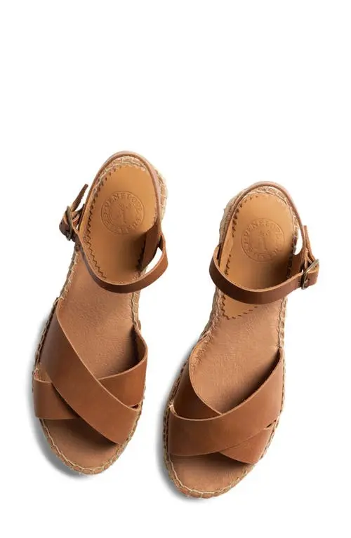 Penelope Chilvers Campo Ankle Strap Espadrille Platform Sandals - Tan