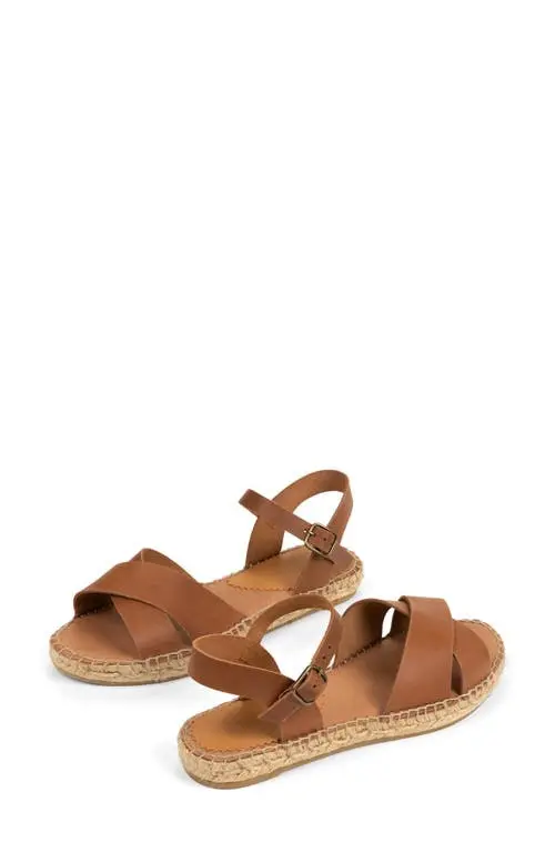 Penelope Chilvers Campo Ankle Strap Espadrille Platform Sandals - Tan