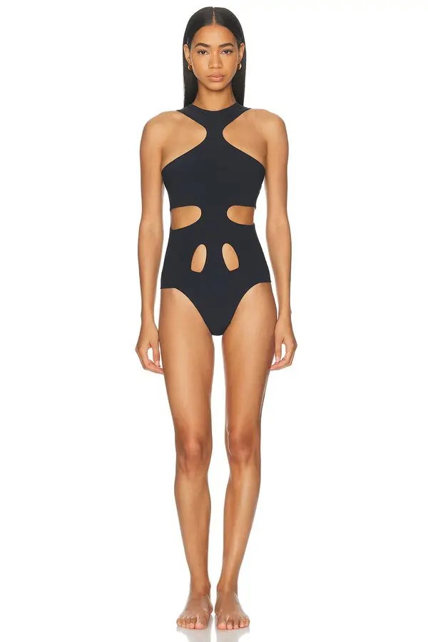 Cult Gaia Novella One Piece Swimsuit - Black