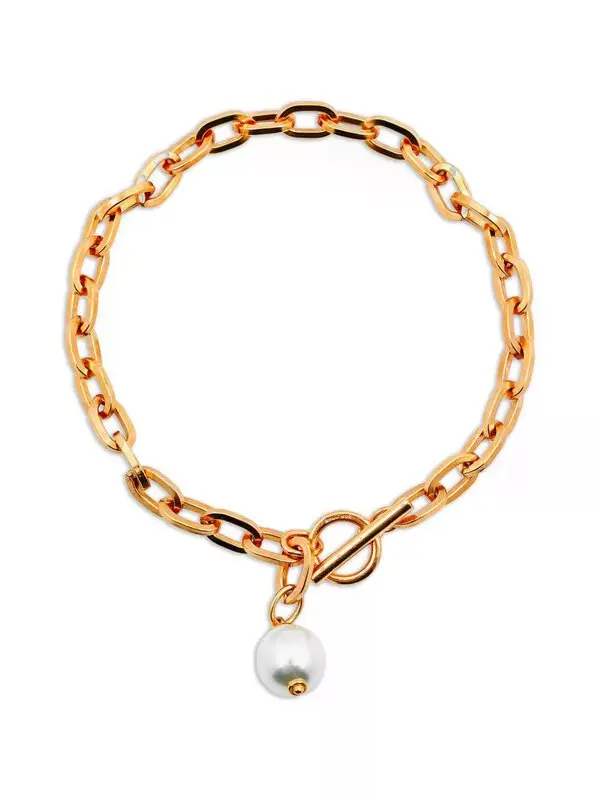 BEN-AMUN Pearl Pendant Chain Necklace - Gold