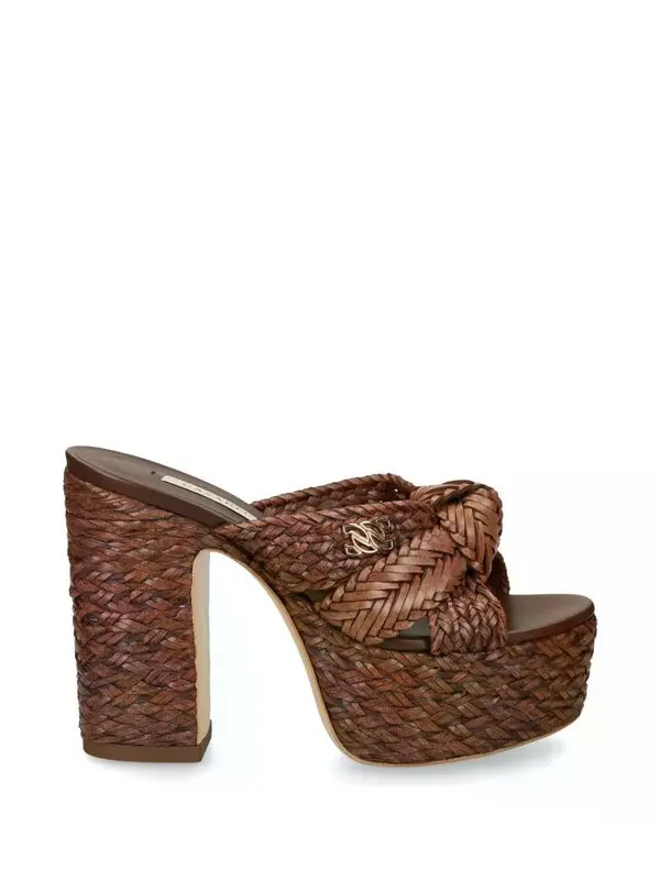 Casadei Woven Platform Sandals