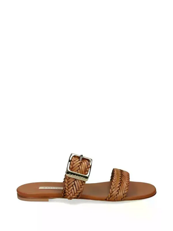 Casadei Woven Buckle-fastening Sandals - Brown