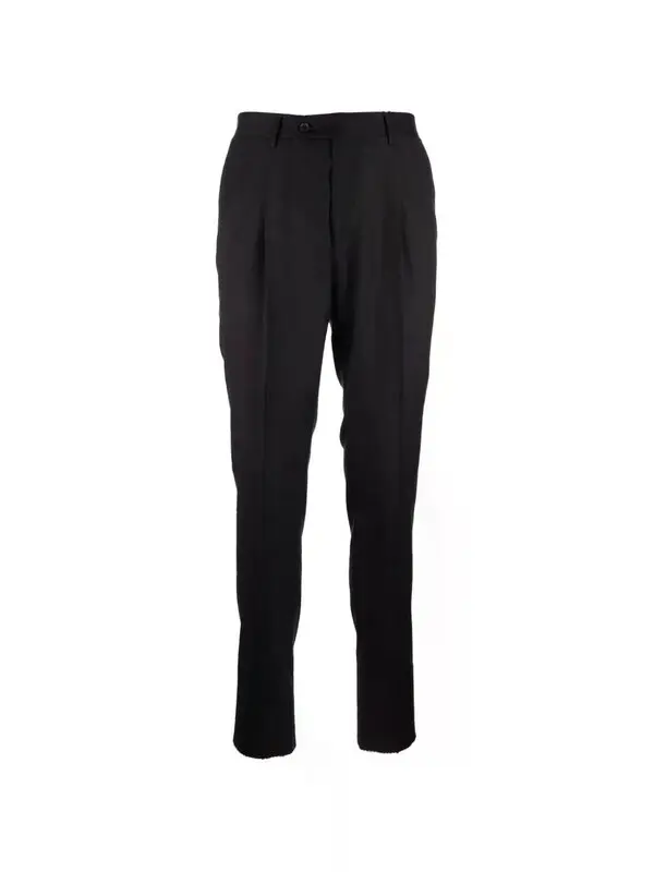 Corneliani Pleated Pressed-crease Trousers - Black