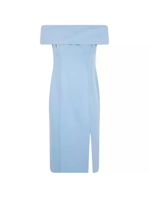 Ralph Lauren Off-shoulder Slit Dress - Blue
