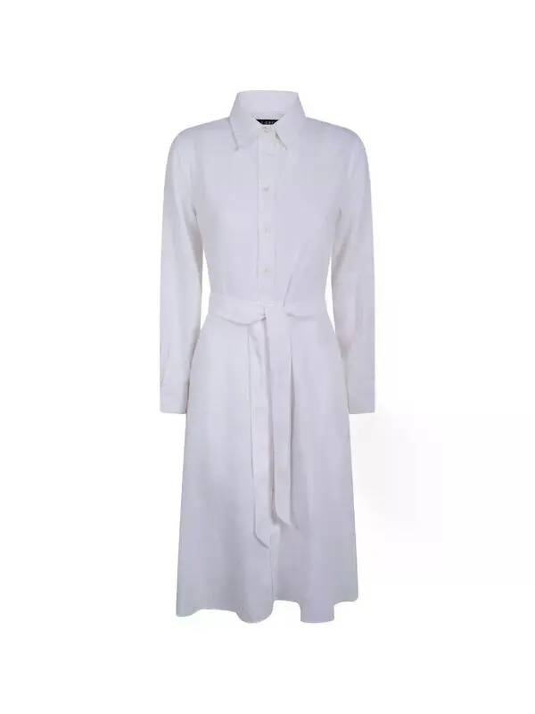 Ralph Lauren Belted Button-up Shirt Dress - White