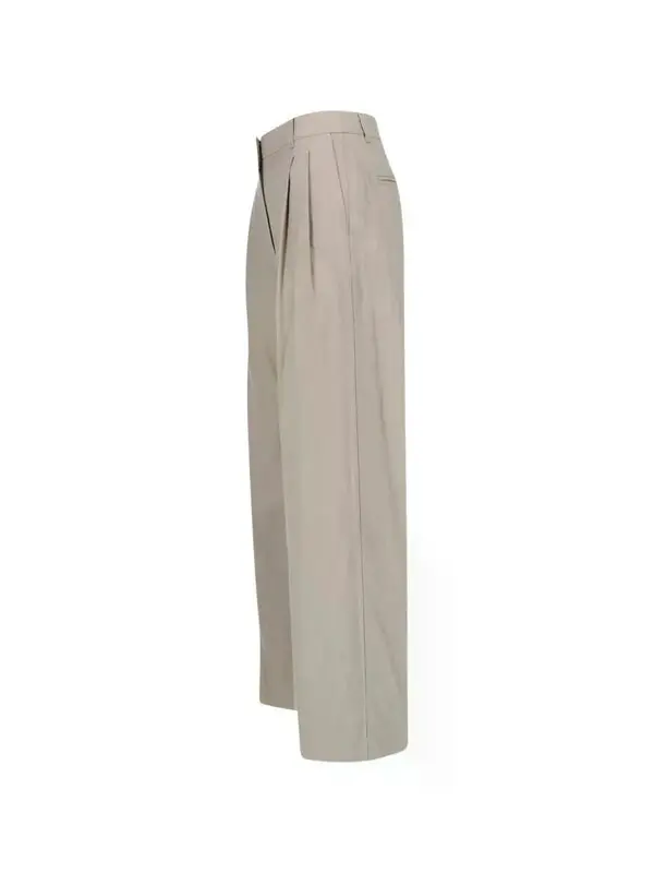 DUNST Pleated Wide-leg Trousers - Neutrals