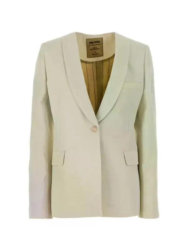 UMA WANG Kiran Shawl-lapel Blazer - Neutrals
