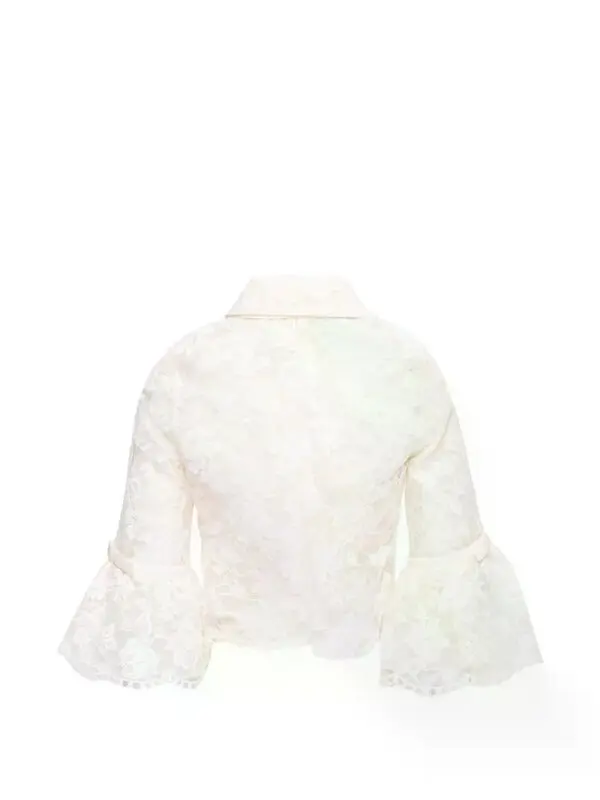 KENZIE KLAMBIE Lace Bell-sleeve Blouse