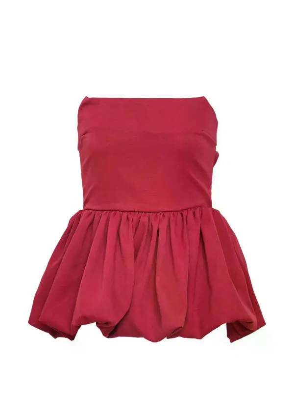 KENZIE KLAMBIE Strapless Peplum Top