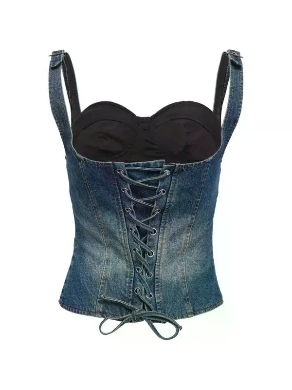 KENZIE KLAMBIE Lace-up Corset Top