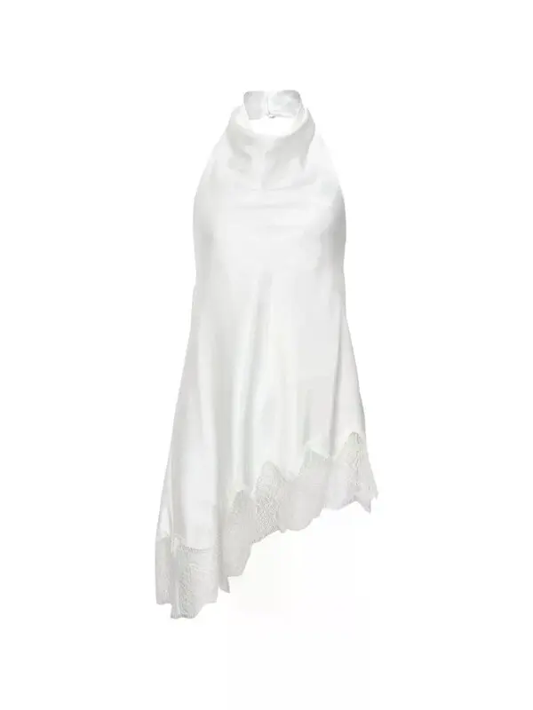 KENZIE KLAMBIE Lace-trim Halterneck Top