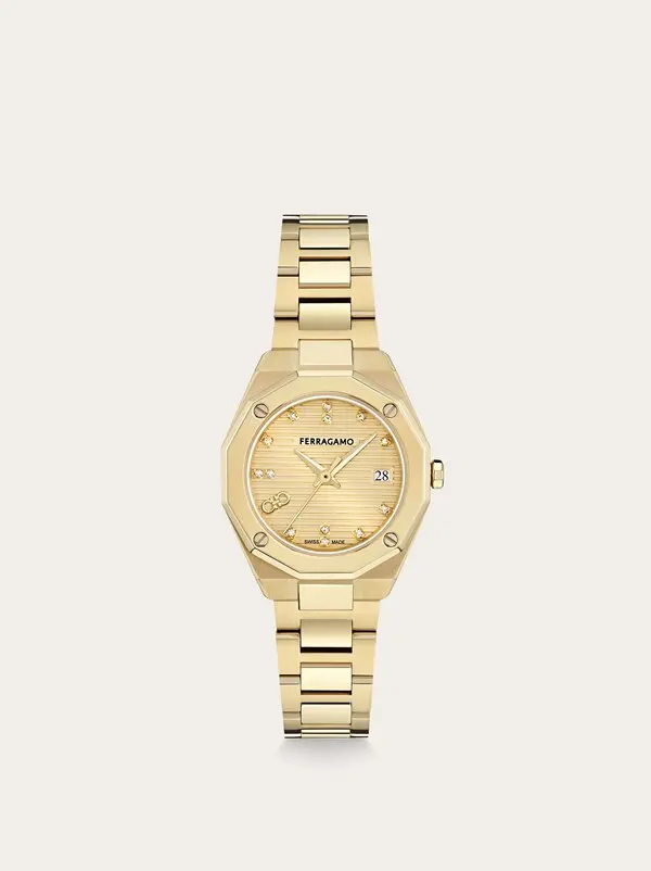 FERRAGAMO Edge Lady Watch - Gold