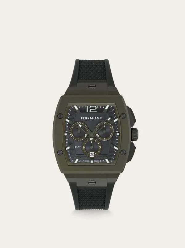FERRAGAMO F-80 Tonneau Watch - Green