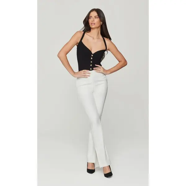 Generation Love Benita Slit Full Length Trousers - White