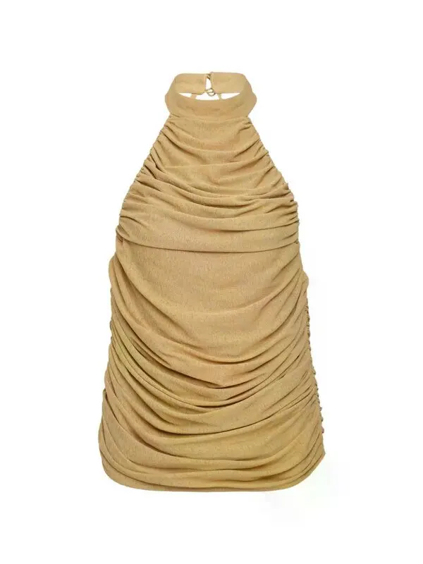 KENZIE KLAMBIE Draped Halter-neck Top
