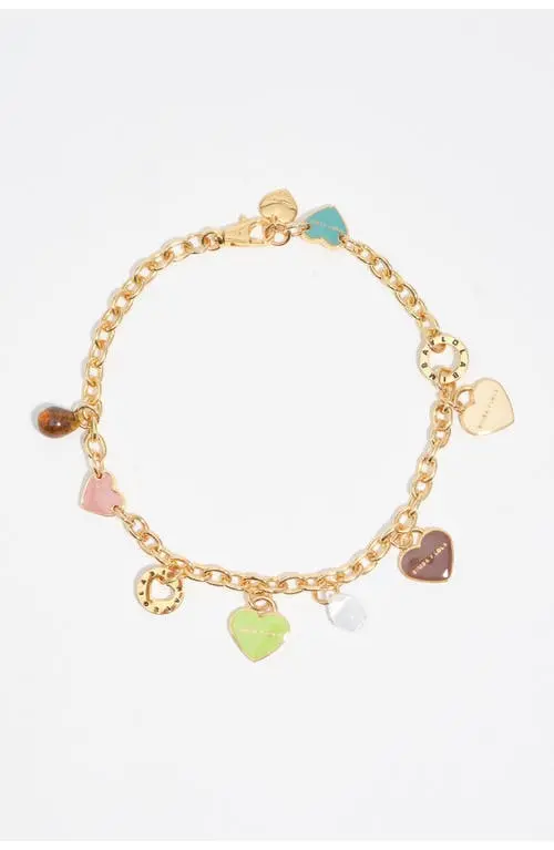 Bimba Y Lola Heart Logos Chain Necklace - Lime