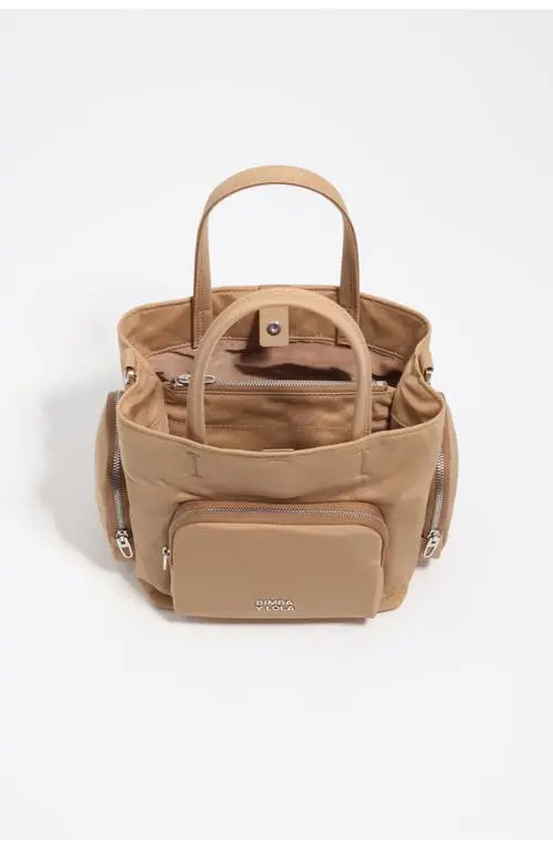 Bimba Y Lola Mini Nylon Pocket Bag - Camel