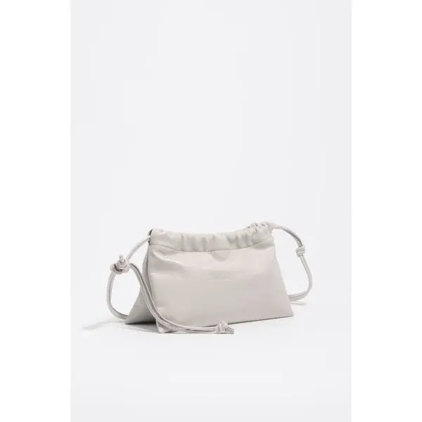 Bimba Y Lola Leather Mini Pouch Bag - Ivory