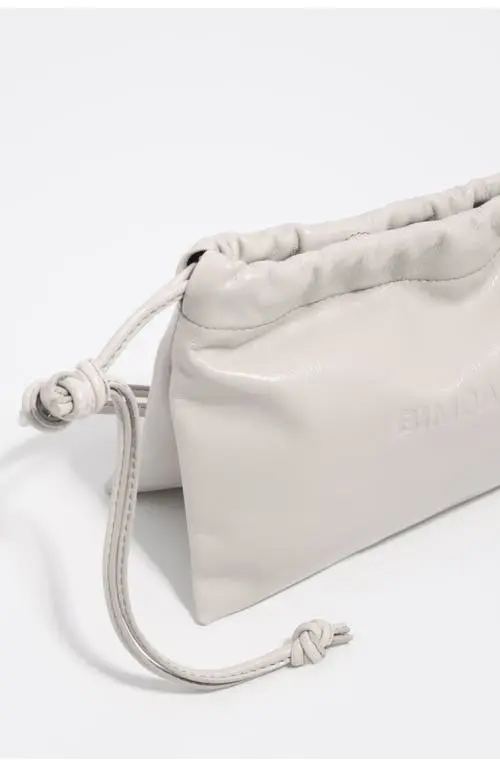 Bimba Y Lola Leather Mini Pouch Bag - Ivory