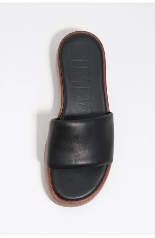 Bimba Y Lola Leather Platform Sandals - Black