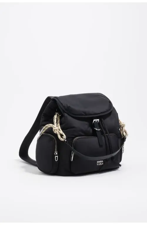 Bimba Y Lola Nylon Pocket Backpack - Dark Anthracite