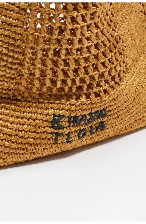 Bimba Y Lola Raffia Shoulder Bag - Gold
