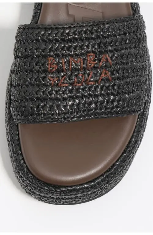 Bimba Y Lola Raffia Platform Sandals