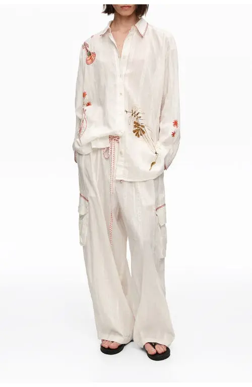 Bimba Y Lola Barrel-leg Cotton Trousers