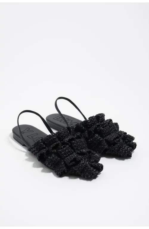 Bimba Y Lola Raffia Slingback Ballerina Flats